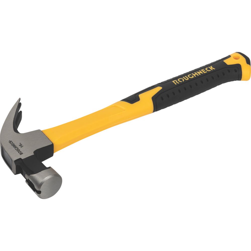 Roughneck Fibreglass Claw Hammer 16oz (0.45kg) - Screwfix