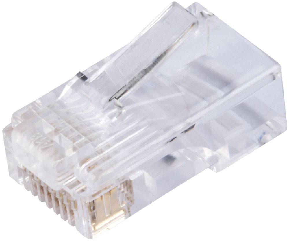 Ideal RJ45 8P/8C Feed-Thru Modular Plugs 100 Pack - Screwfix