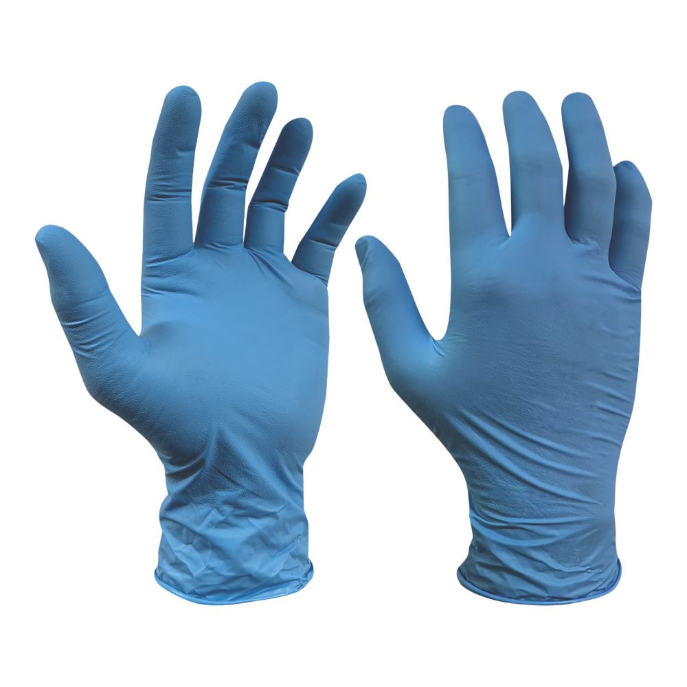 Site SDG230 Nitrile Powder-Free Disposable Gloves Blue Small 100 Pack ...