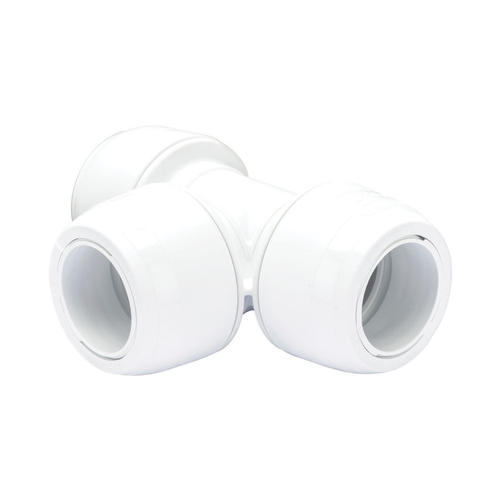 Hep2O Plastic Push-Fit Equal Keyless Tee 28mm - Screwfix