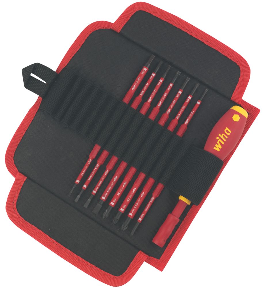 Wiha SlimVario VDE Interchangeable Screwdriver Set 16 Pieces - Screwfix