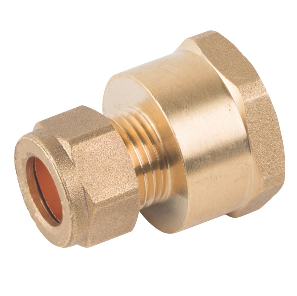 Midbrass Brass Compression Adapting Female Iron Coupler 1/2" x 10mm ...