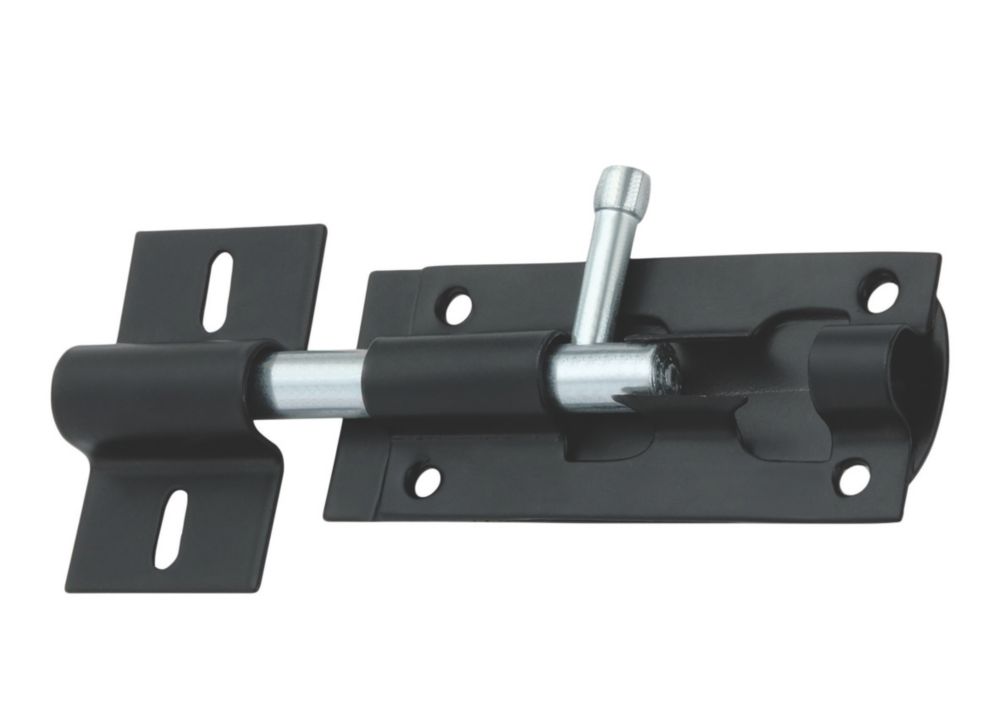 Smith & Locke Adjustable Barrel Gate Bolt Black 76mm - Screwfix