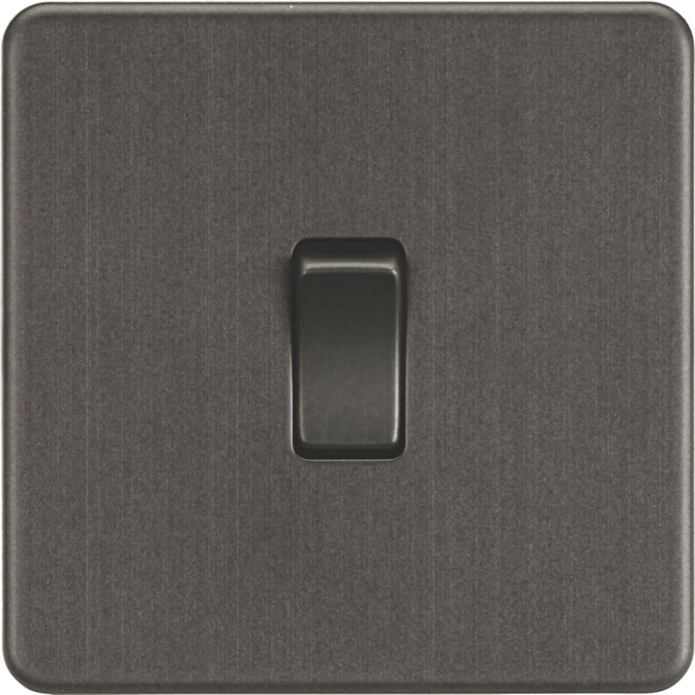 Knightsbridge 10AX 1-Gang 2-Way Light Switch Smoked Bronze - Screwfix