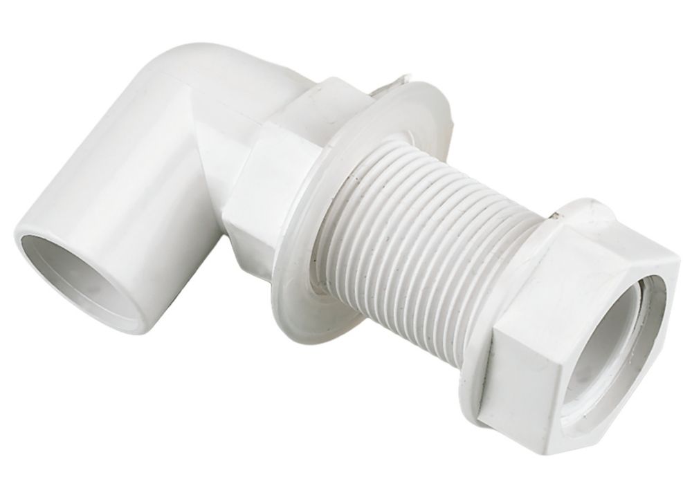 FloPlast Bent Tank Connectors White 21.5mm 5 Pack - Screwfix
