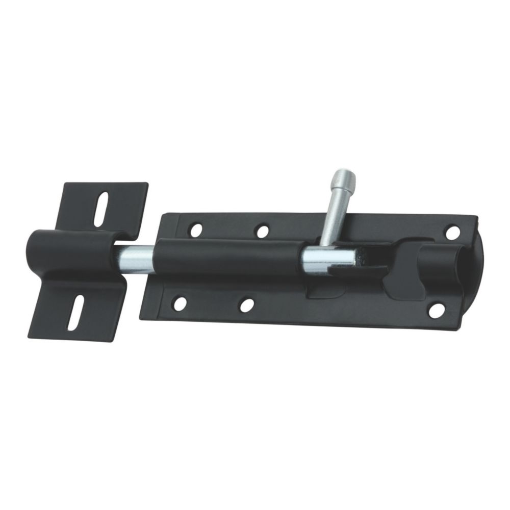 Smith & Locke Adjustable Barrel Gate Bolt Black 102mm - Screwfix