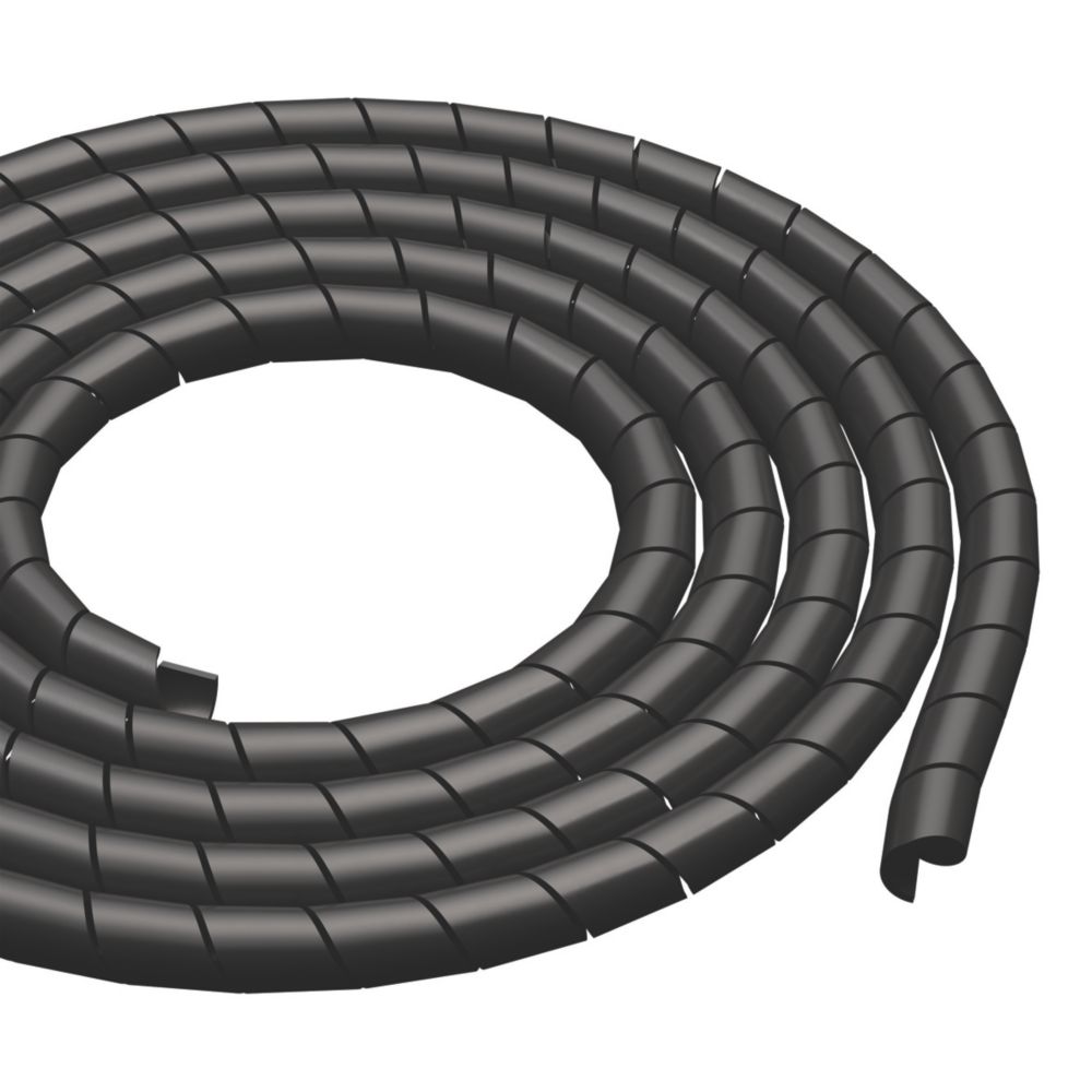 D-Line 10-40mm Black Cable Tidy Wrap 2.5m - Screwfix