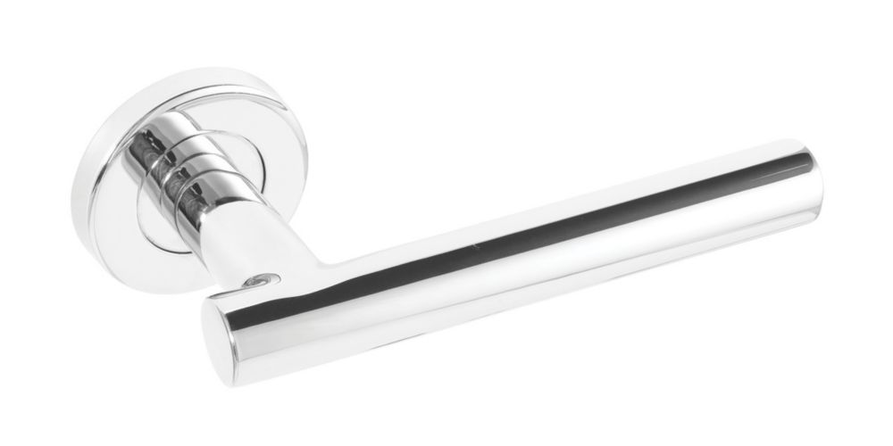 Eclipse Insignia T-Bar Fire Rated Lever on Rose Door Handle Pair ...
