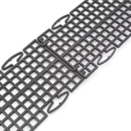 FloPlast Gutter Guards Black 100-115mm x 500mm 10 Pack - Screwfix