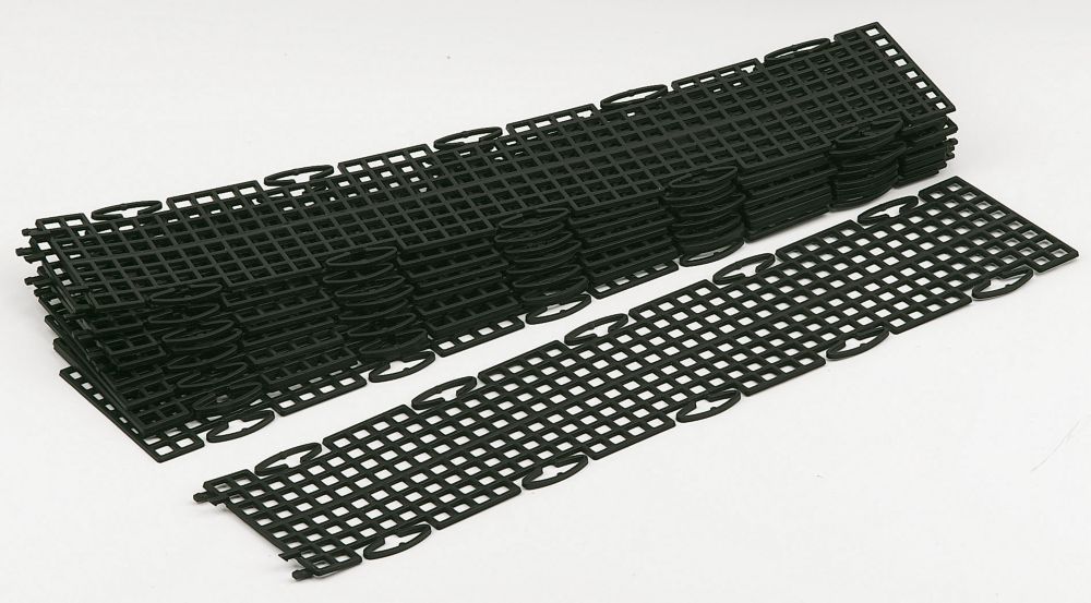 FloPlast Gutter Guards Black 100-115mm x 500mm 10 Pack - Screwfix