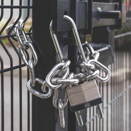 Smith & Locke Laminated Steel Long Shackle Padlock 50mm - Screwfix