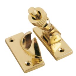 Brighton Sash Fastener Backplate Polished Brass 58mm x 22mm - Screwfix