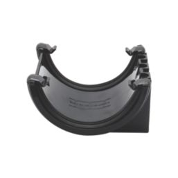 FloPlast uPVC Half Round Union Bracket Black 112mm - Screwfix