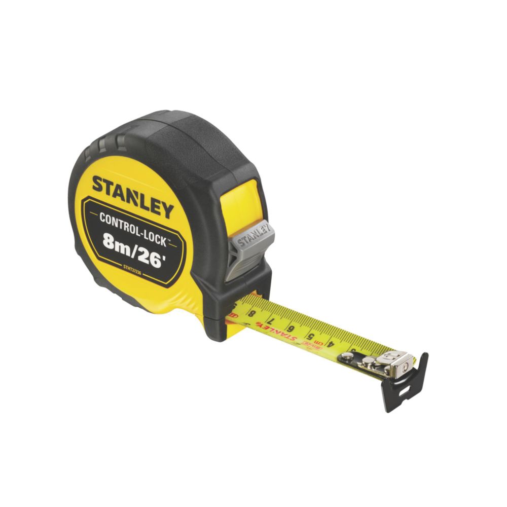 Stanley Control-Lock 8m Tape Measure - Screwfix