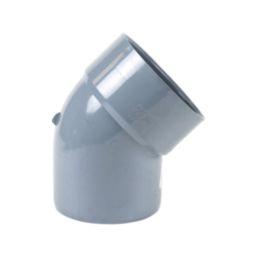 FloPlast Solvent Weld 135° Single Socket Bottom Offset Bend Grey 110mm ...