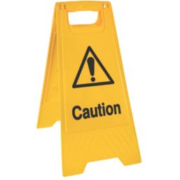 "Caution" A-Frame Sign 600mm x 300mm - Screwfix