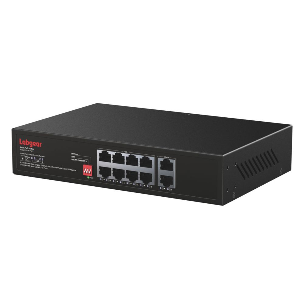 Labgear 60053PI/S 8 Port PoE 10/100/1000Mbps Unmanaged Switch Black ...