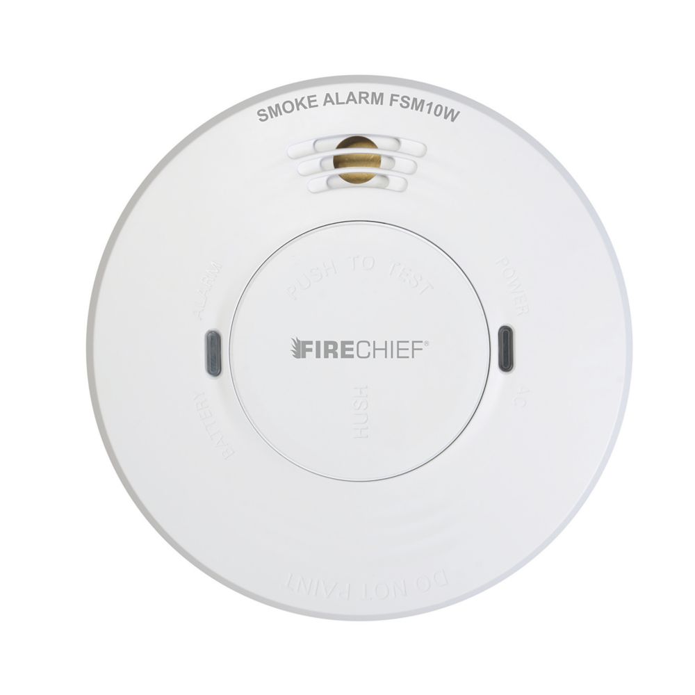 Firechief FSM10W Mains Interlinked Smoke Alarm - Screwfix