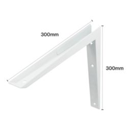 Essentials Hi Load Mitred Shelf Brackets White 300mm x 300mm 10 Pack ...