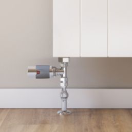 Flomasta 1/2" BSP Male Taper x 15mm Compression 73.5mm Chrome Radiator ...