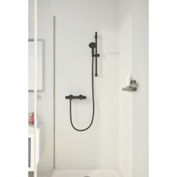 Grohe Vitalio Universal Shower Riser Rail Matt Black 620mm - Screwfix
