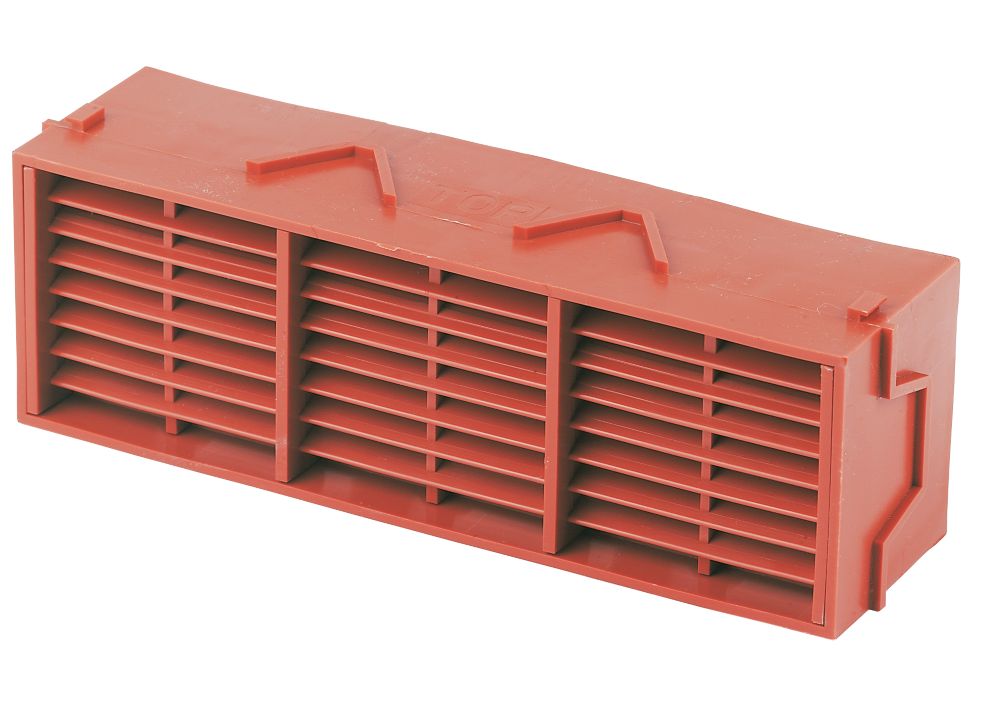 Air Brick Terracotta 76mm x 229mm | Building Ventilation | Screwfix.ie