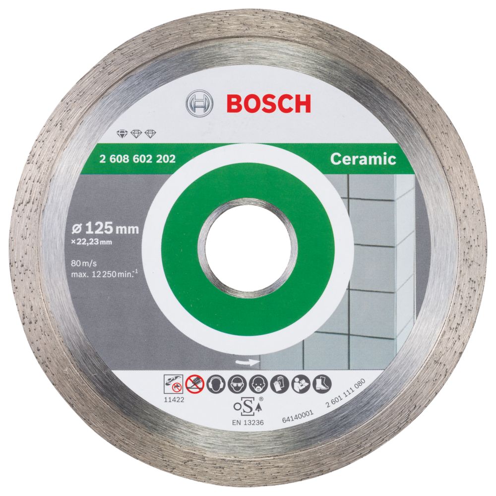 Bosch Tile Diamond Disc 125mm x 22.23mm - Screwfix