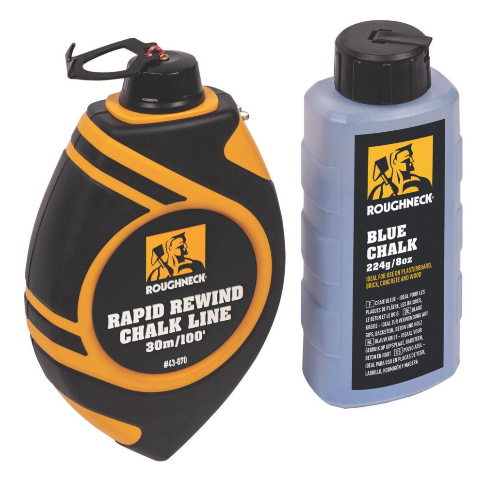 Roughneck Chalk Line Set 30m - Screwfix