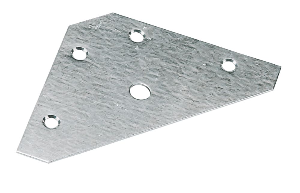 Essentials Corner Plates Zinc-Plated 83mm x 0.9mm x 83mm 10 Pack - Screwfix