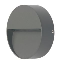 4lite Outdoor LED Surface Low-Level Wall Light Graphite 5W 128lm - Screwfix