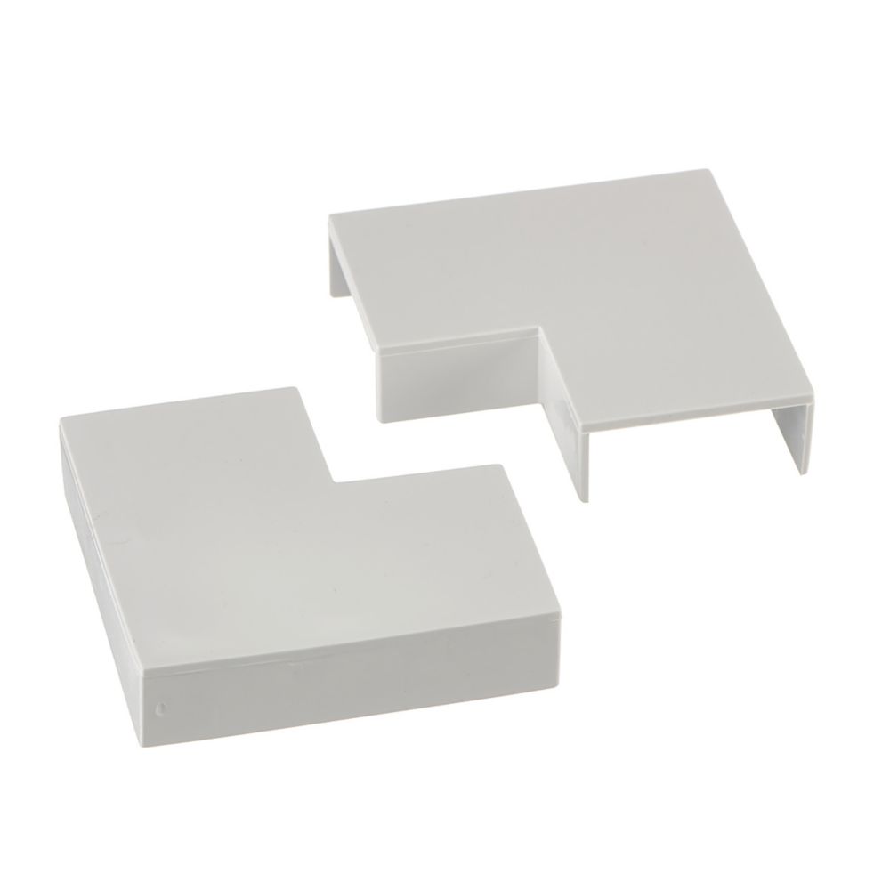 Deta TTE Flat Trunking Angles 38mm x 16mm 2 Pack - Screwfix