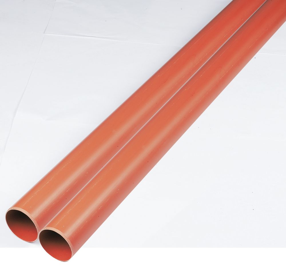 FloPlast Push-Fit Plain-End Underground Drainage Pipes 110mm x 3m 2 ...