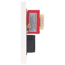 Essentials 2-Gang Dual Voltage Shaver Socket 110 / 240V White - Screwfix