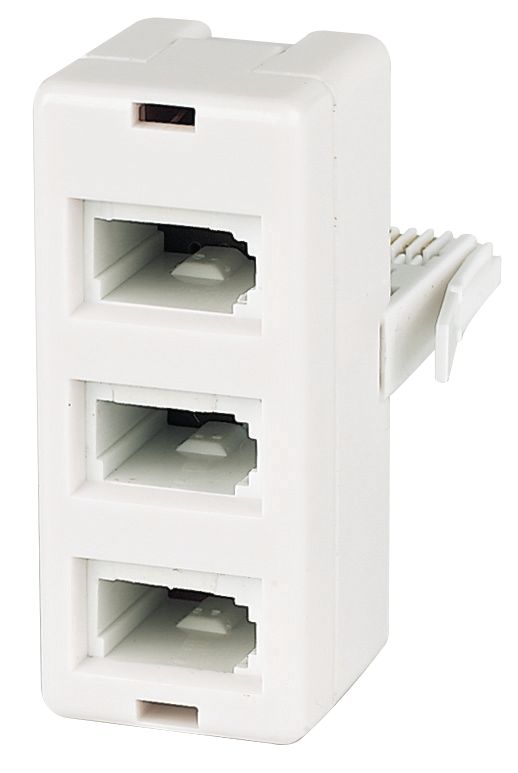 Philex RJ11 Triple Telephone Adaptor - Screwfix