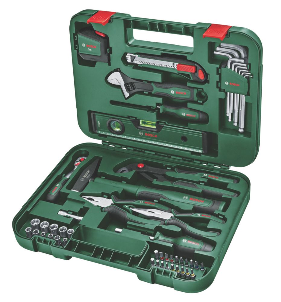 Bosch Advanced Mixed Hand Tools 52 Piece Set - Screwfix