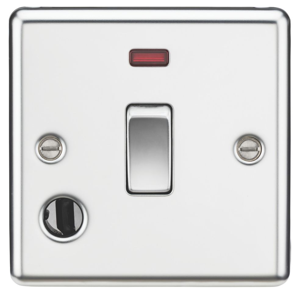 Knightsbridge 20A 1-Gang DP Control Switch & Flex Outlet Polished ...