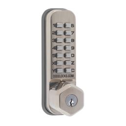 Codelocks Medium Duty Push-Button Lock 55mm Stainless Steel - Screwfix