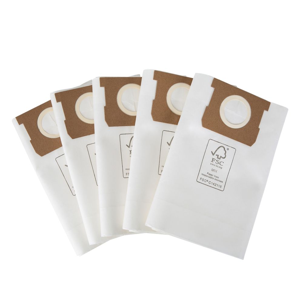Titan 20/30Ltr Dry Vacuum Filter Bags 5 Pack - Screwfix