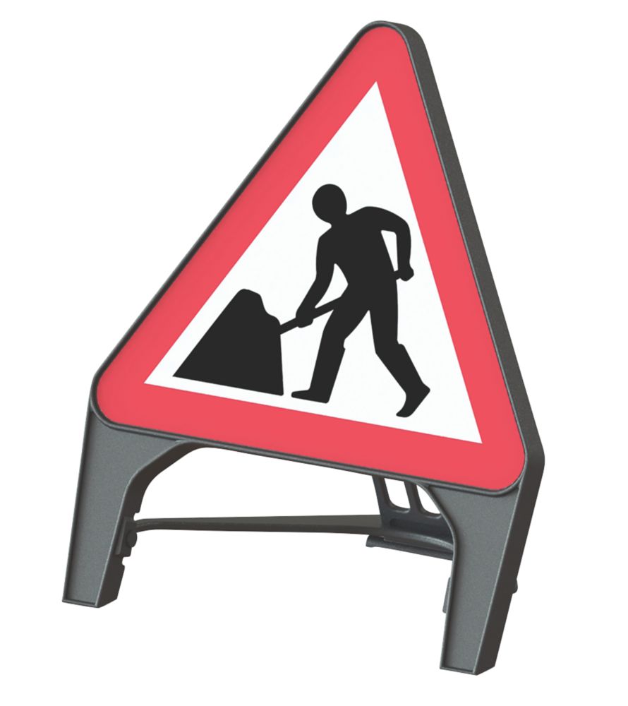 Melba Swintex Q Sign Triangular "Men at Work" Traffic Sign 870mm x ...