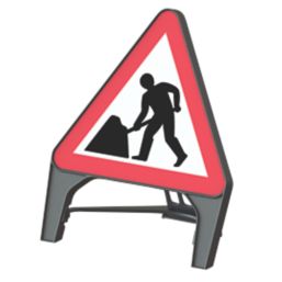 Melba Swintex Q Sign Triangular "Men at Work" Traffic Sign 870mm x ...