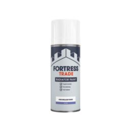 Fortress Trade 400ml White Satin Heat Resistant Radiator Spray Paint ...