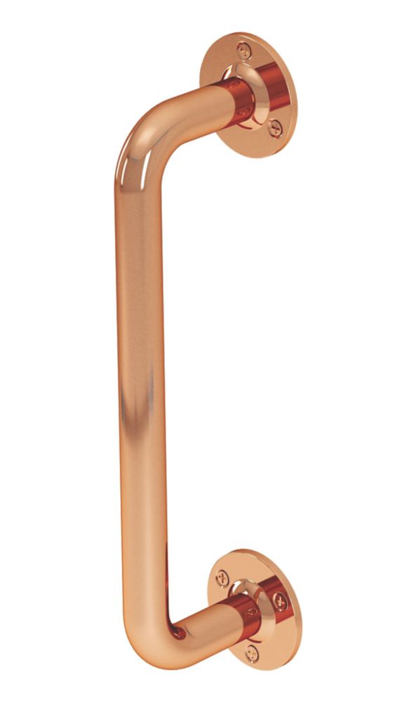 Rothley Straight Household Grab Rail Polished Copper 305mm - Screwfix