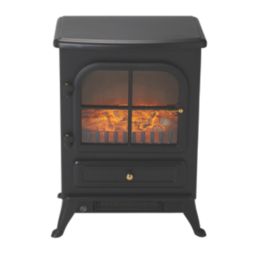 Black Electric Stove Fire 415mm x 548mm - Screwfix