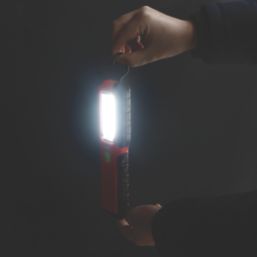 LAP Rechargeable LED Inspection Light Red/Black 650lm - Screwfix