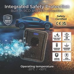 Masterplug 1 Port 7.4kW Mode 3 Type 2 Plug Tethered Smart EV Charger ...