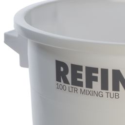 Refina Plastic Mixing Tub White 100Ltr - Screwfix