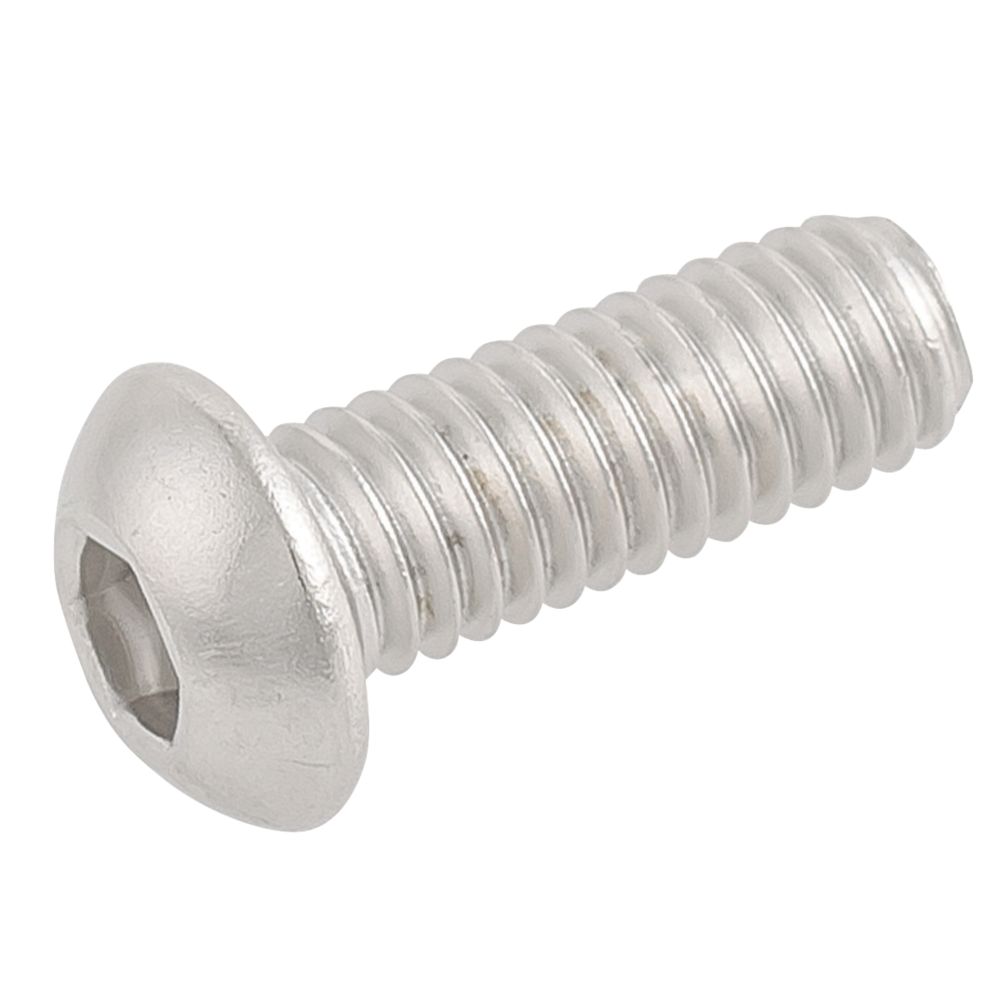 Easyfix Button Head Socket Screws A2 Stainless Steel M6 x 16mm 50 Pack ...