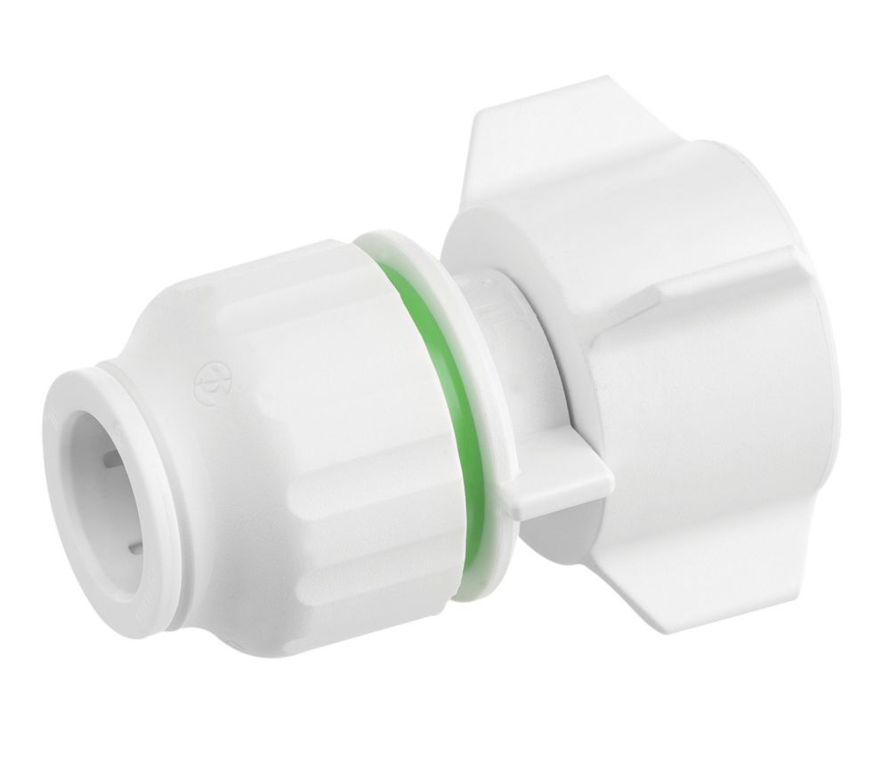 Flomasta Plastic Push-Fit Straight Tap Connectors 15mm x 3/4" 2 Pack ...