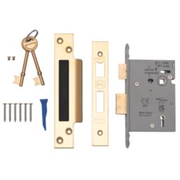 Smith & Locke Fire Rated 5 Lever Polished Brass Architectural Sash Lock ...