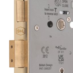 Smith & Locke Fire Rated 5 Lever Polished Brass Architectural Sash Lock ...